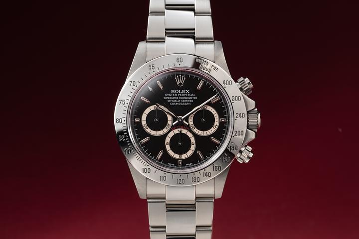 1999 Rolex Zenith Daytona 16520 Black Dial | Tropical Watch