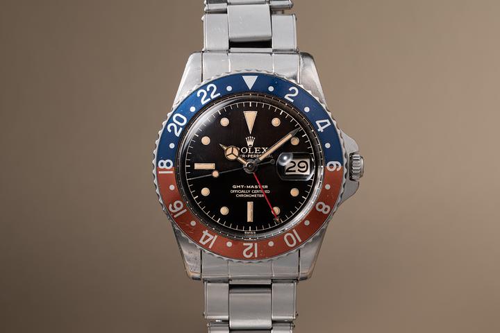 1960 Rolex PCG GMT Master 1675 OCC Dark Brown Chapter Ring Dial ...