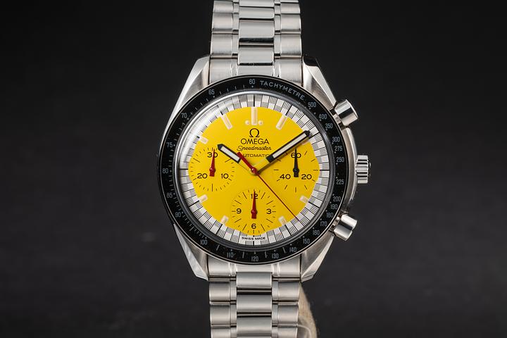 Omega Speedmaster Reduced Yellow Dial with Service Papers | Tropical Watch