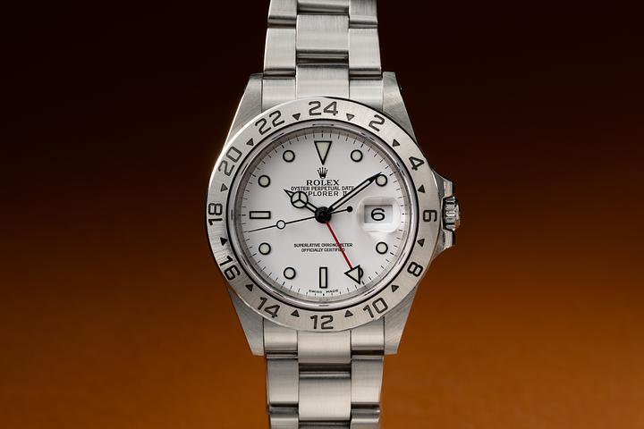 2000 Rolex Explorer II 16570 White Dial with Papers | Tropical Watch
