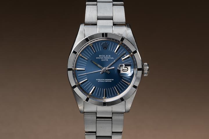 1971 Rolex Date 1501 Blue Radial Dial | Tropical Watch