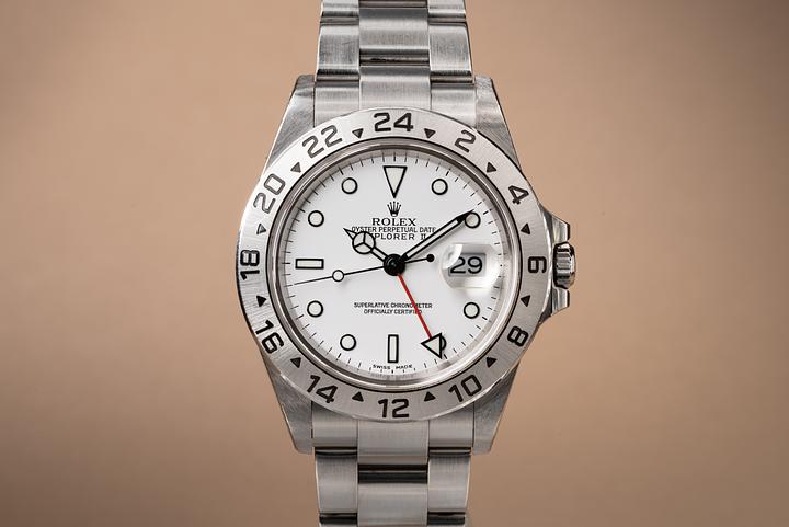 2002 Rolex Explorer II 16570 White Dial with Papers | Tropical Watch