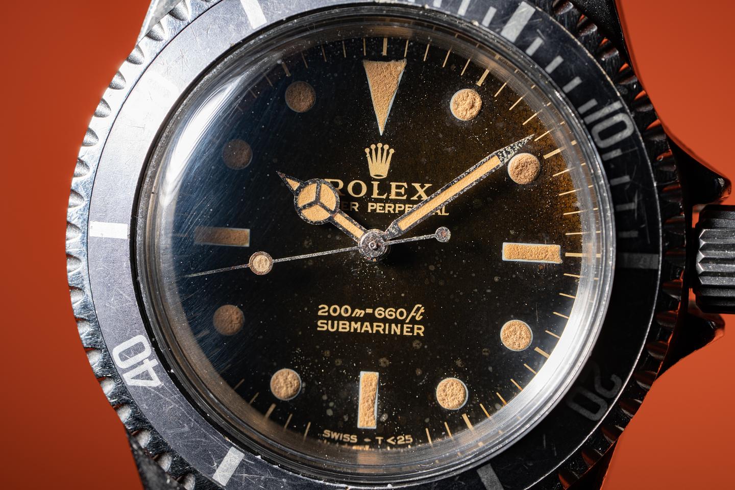 Tropical Watch - 1966 Rolex 5513 Gilt Dial Submariner with Service Papers