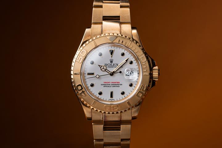 1998 Rolex 18K YG MK 2 Yacht-Master 16628 Swiss Only White Dial ...