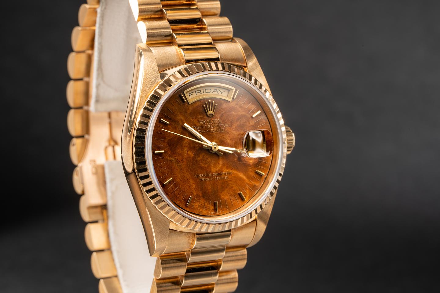 Tropical Watch - 1990 Rolex Day-Date 18238 Birchwood Dial