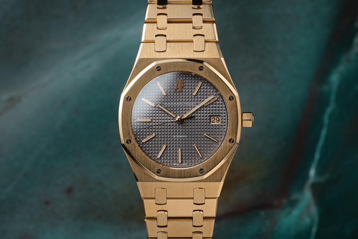 Audemars Piguet 18K YG Royal Oak 14700 Grey Dial with Box | Tropical Watch