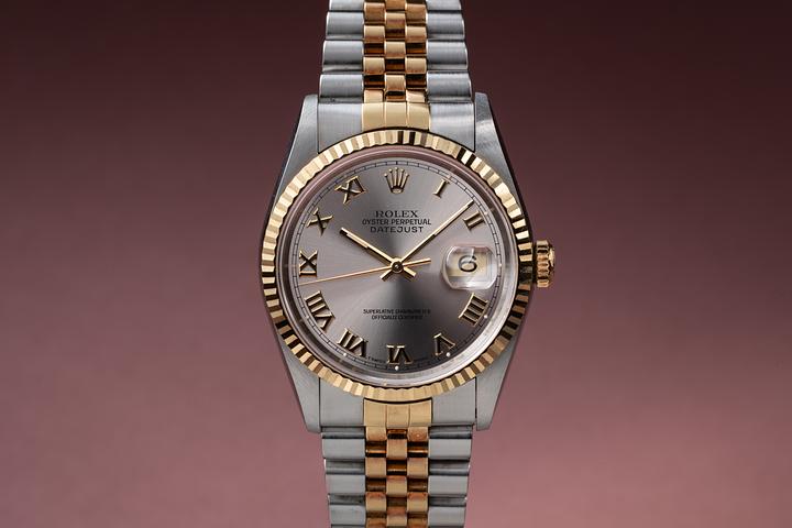 1995 Rolex Two-Tone DateJust 16233 Grey Roman Numeral Dial | Tropical Watch