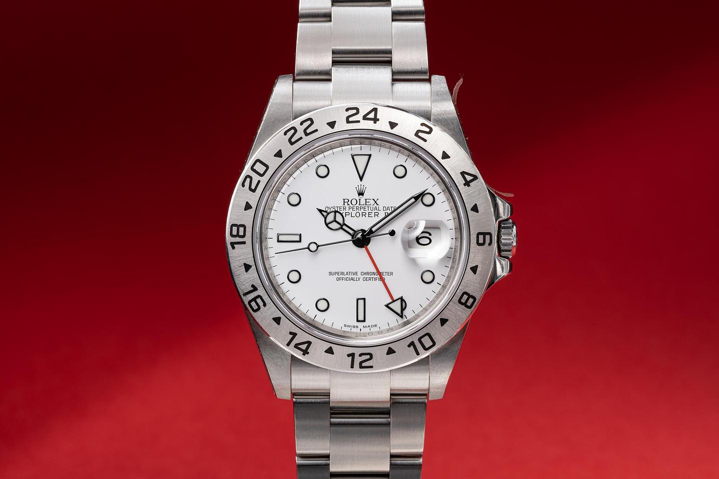 NOS 2008 Rolex 3186 Explorer II 16570 White Dial with Box and Papers ...