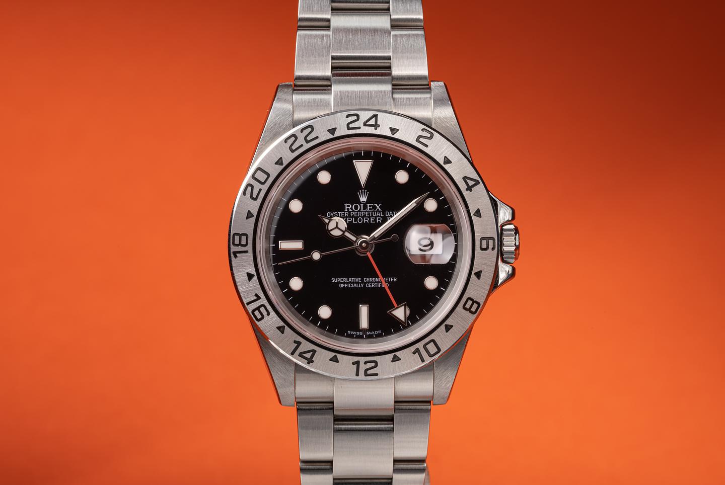 2007 Rolex 3186 Explorer II 16570 Black Dial | Tropical Watch