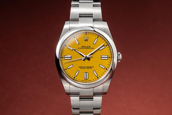 2021 Rolex Oyster Perpetual 124300 Yellow Dial with Box and Papers ...