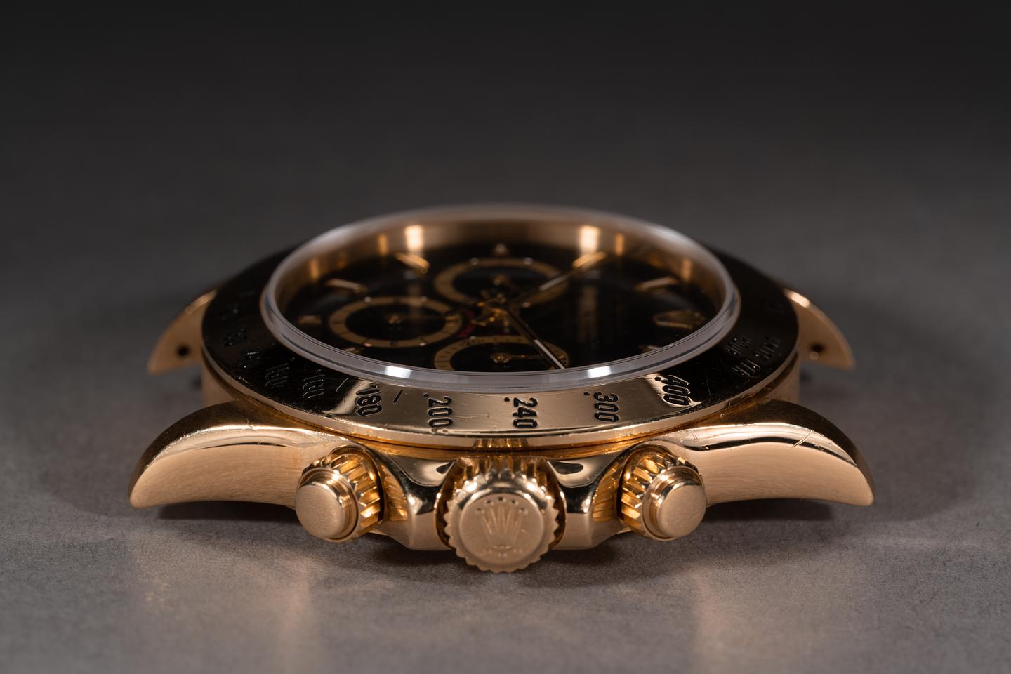 1990 Rolex 18K YG Zenith Daytona 16528 Inverted 6 Dial with Box and ...