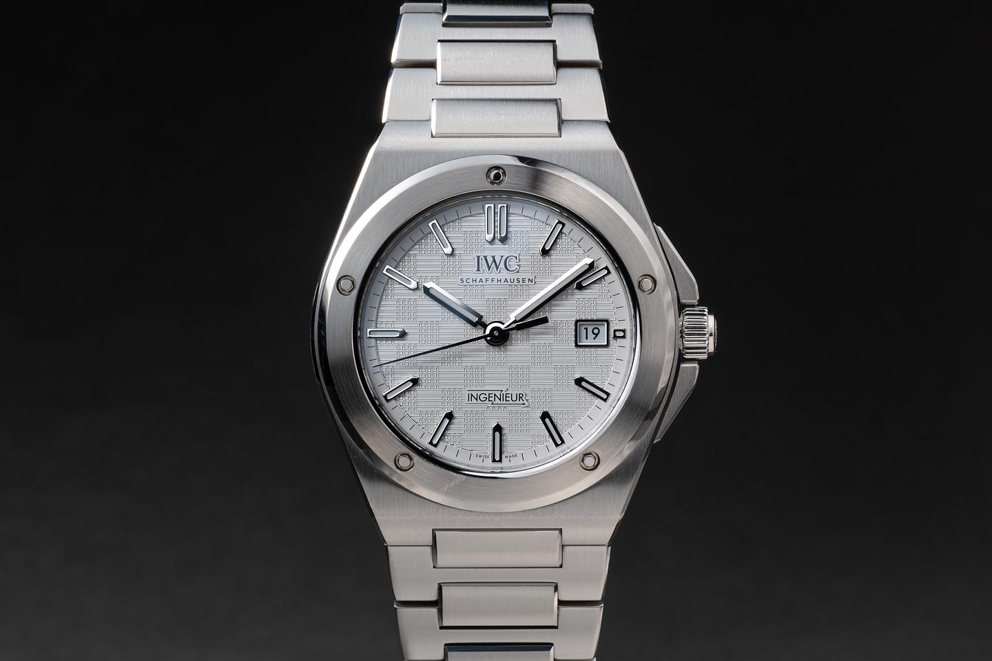 2023 IWC Ingenieur IW328902 Silver Chess Board Dial with Box and Papers ...