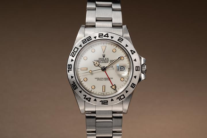 1984 Rolex Explorer II 16550 Cream Dial with Box and Service Card | Tropical Watch