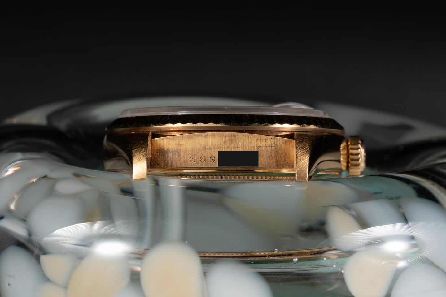 1994 Rolex 18K YG Day-Date 18238 Fossil Diamond Dial | Tropical Watch