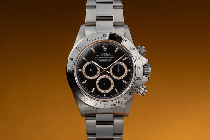 1998 Rolex Zenith Daytona 16520 Black Tritium Dial | Tropical Watch