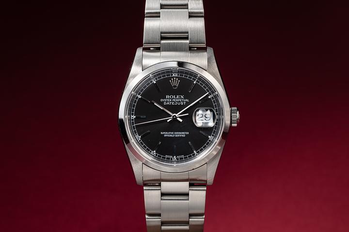2002 Rolex Datejust 16200 Black Dial | Tropical Watch