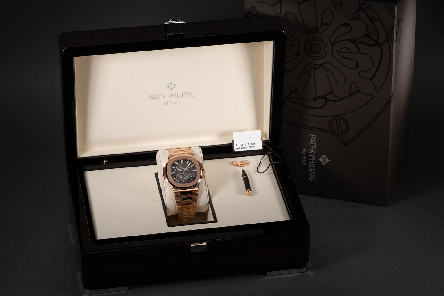 2025 Patek Philippe 18K RG Nautilus Power Reserve Moonphase Date 5712 ...